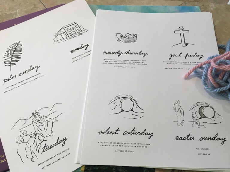 Holy Week Easter Timeline Printables: Make an Easter Banner or Coloring ...
